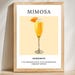 Mimosa, Mimosa Bar Sign, Cocktail Poster, Bar Cart Decor, Signature ...