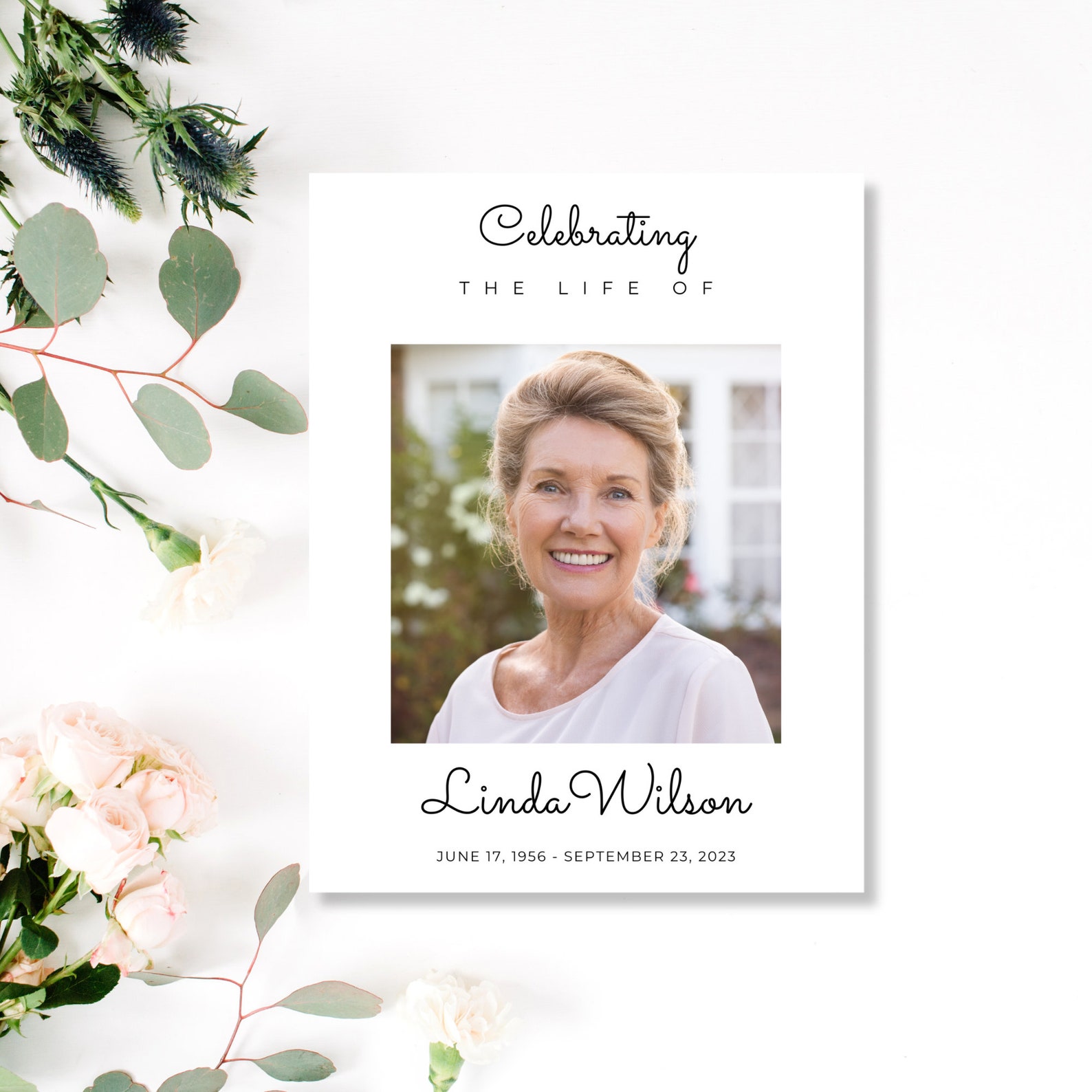 Catholic Funeral Program Template, Editable Memorial Program ...