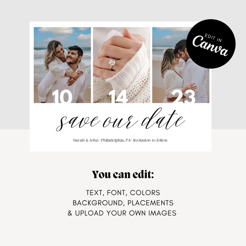 Save the Date Card Template, Printable Save the Date, Save the Date ...