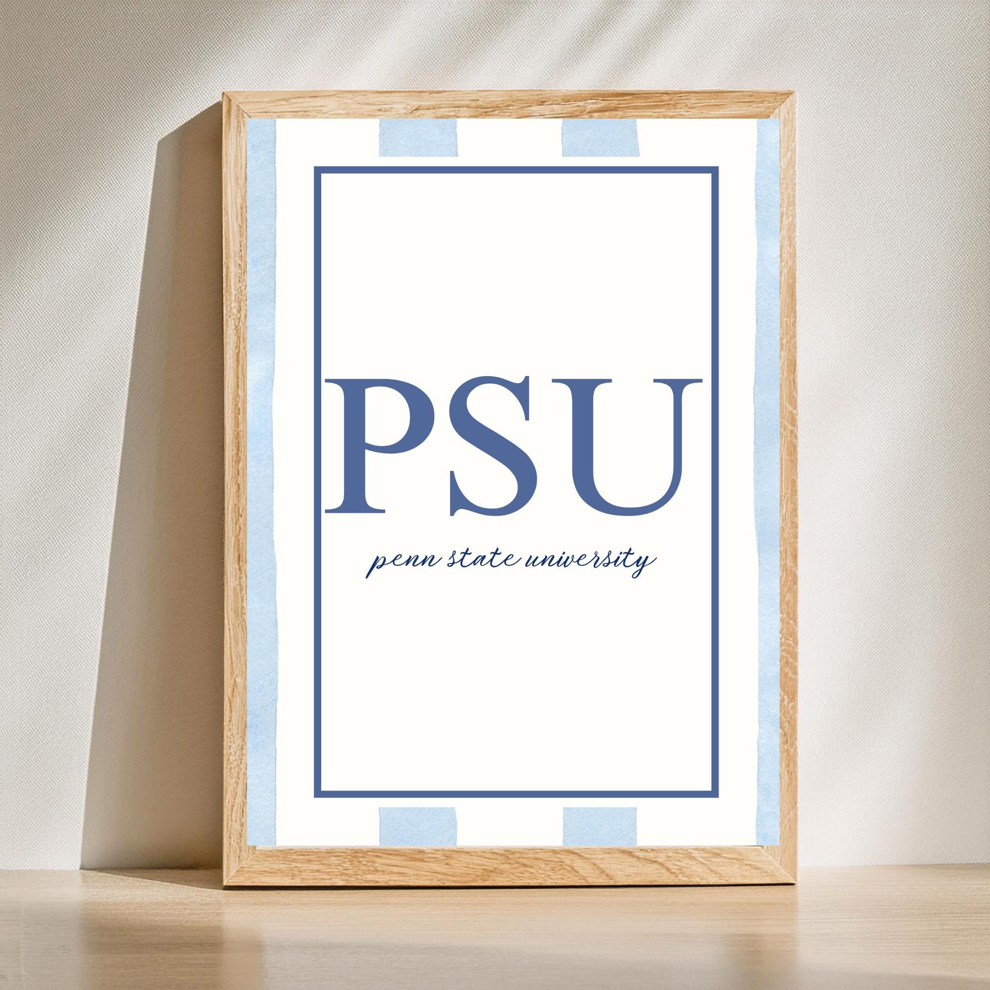 Penn State Wall Art, Set of 6 College Apartment Decor, Dorm Room Bundle ...