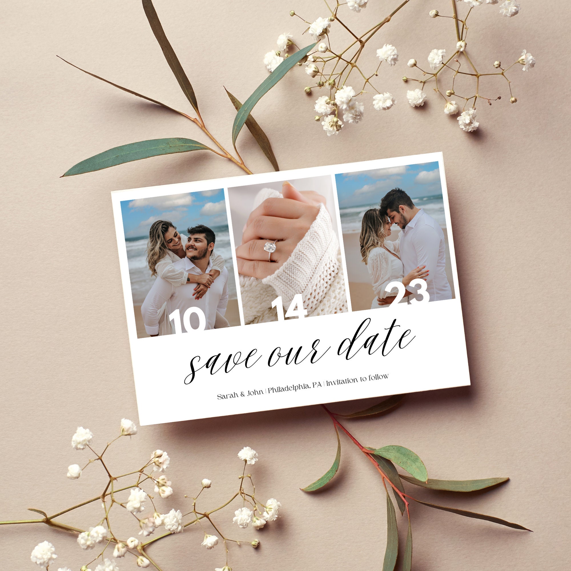 Save the Date Card Template, Printable Save the Date, Save the Date ...