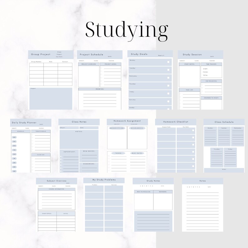 Student Planner Printable, Study Planner, Weekly Planner, Editable ...