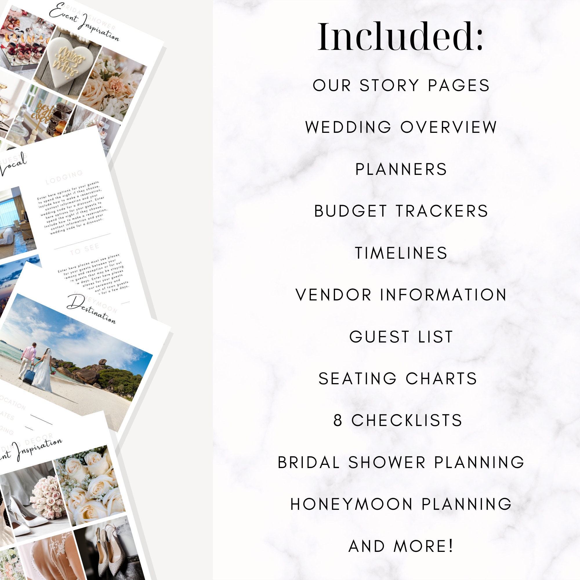 Wedding Planner Book, Wedding Planning Checklist, Wedding Itinerary ...