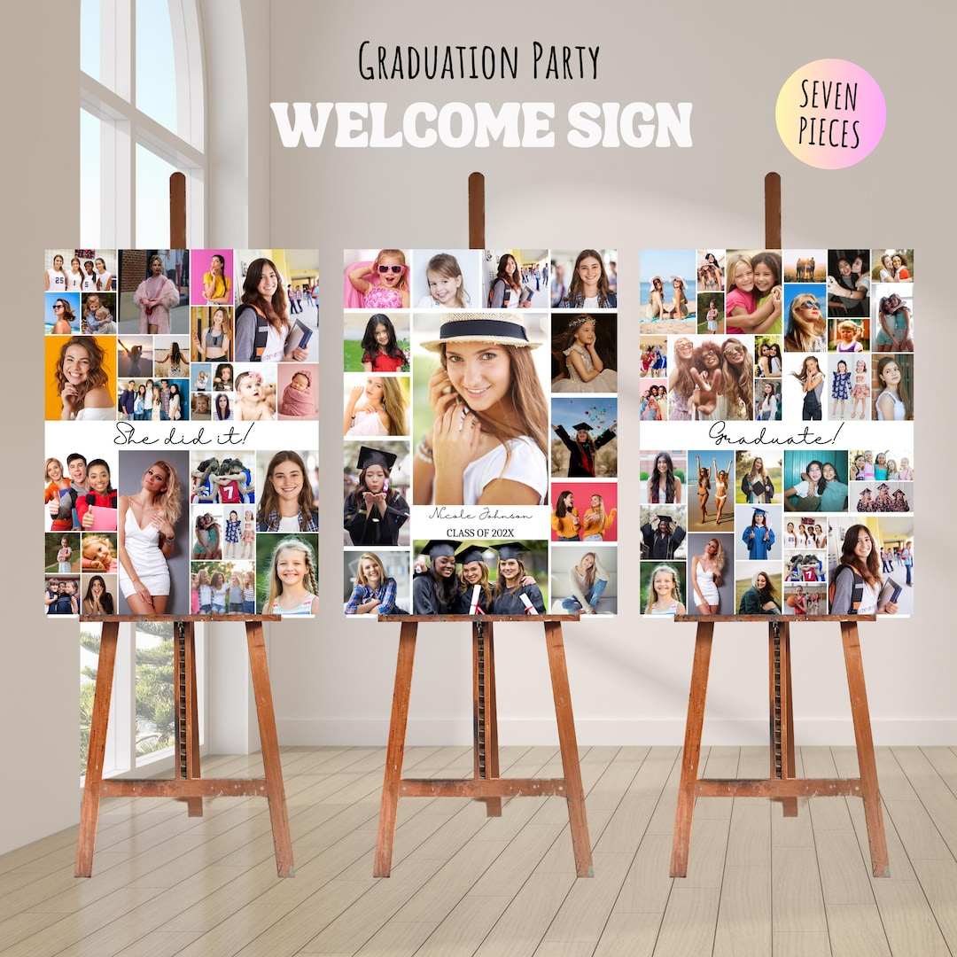 Graduation Poster Graduation Welcome Sign Graduation Party Sign ...