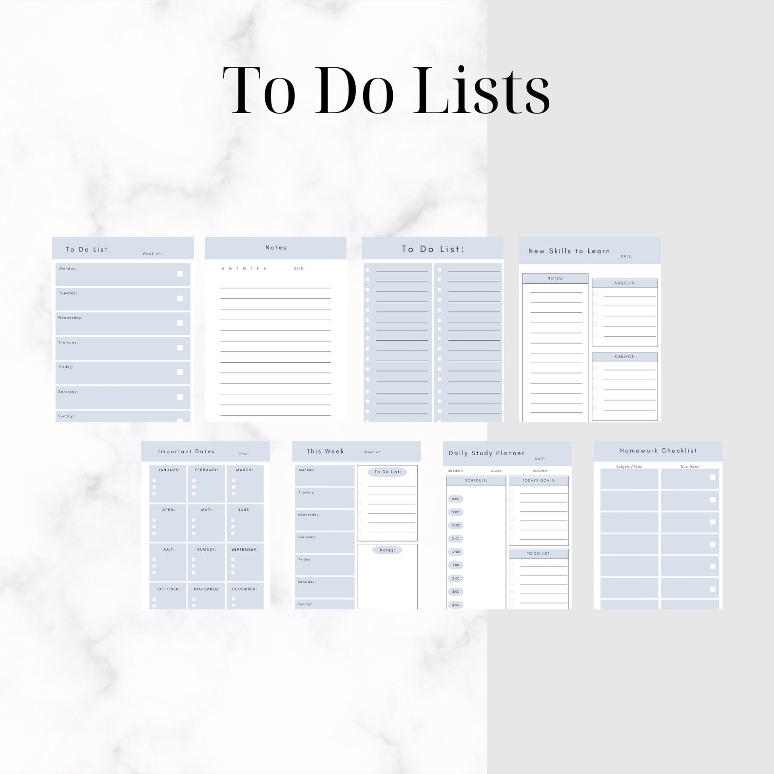 Student Planner Printable, Study Planner, Weekly Planner, Editable ...