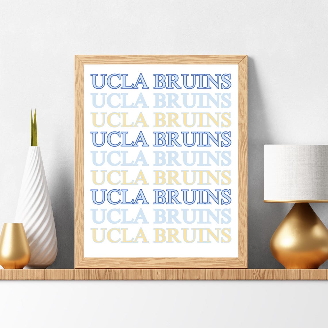 UCLA College Apartment Decor, Dorm Room Bundle, Trendy Poster, Set of 6 ...