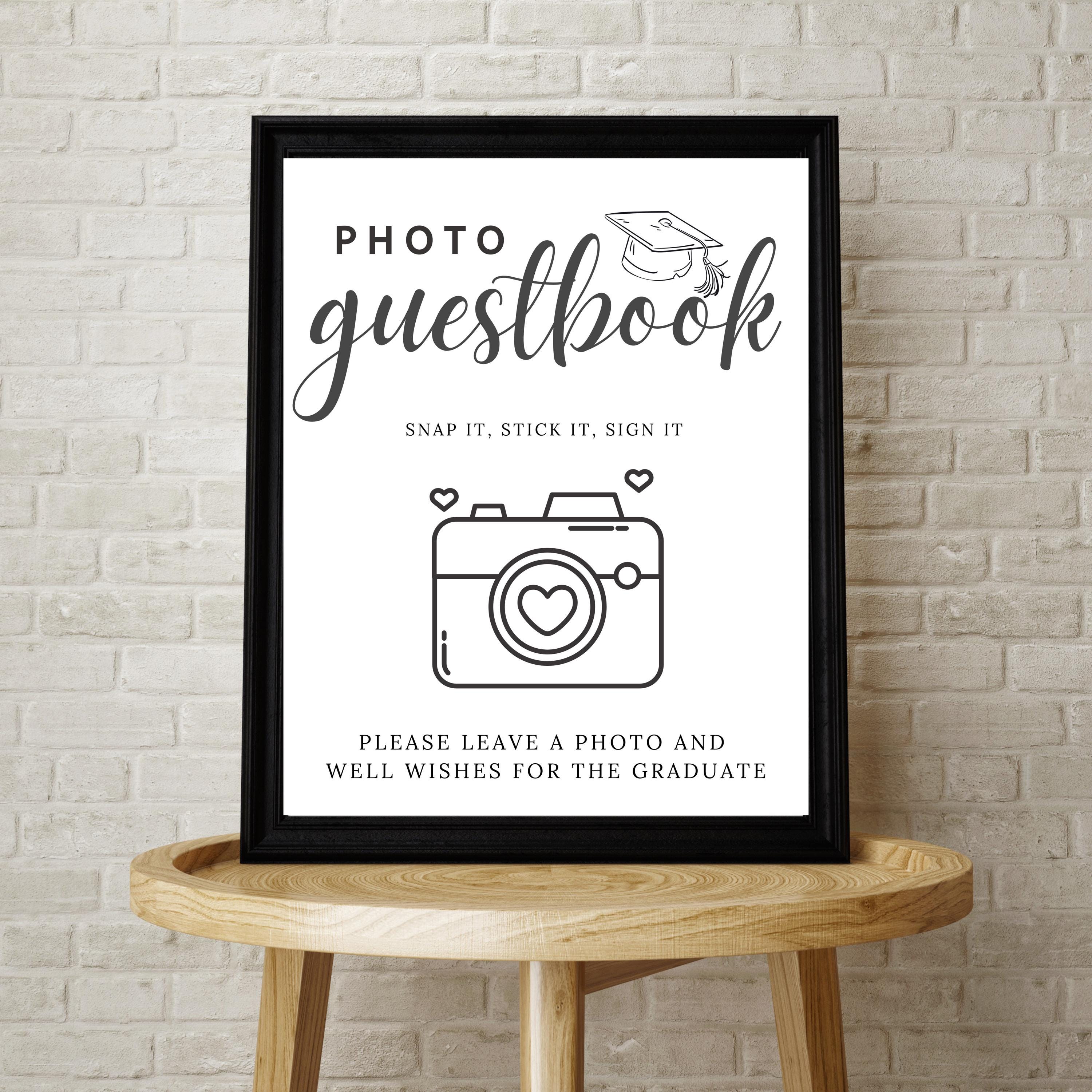 Photo Guestbook Sign Graduation Polaroid Guest Book Sign Graduation ...
