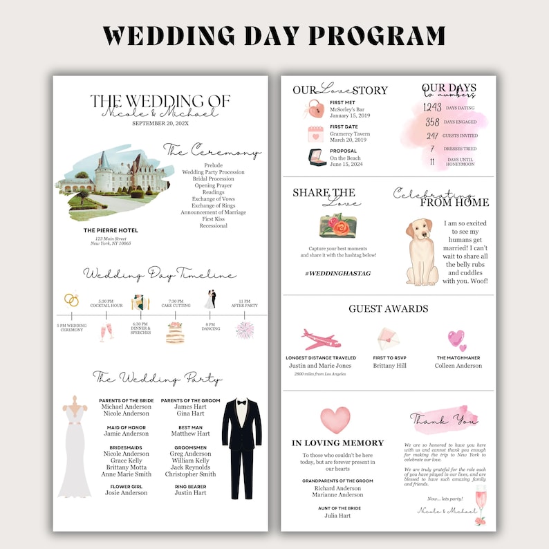Infographic Wedding Program, Ceremony Program, Catholic Wedding Program ...