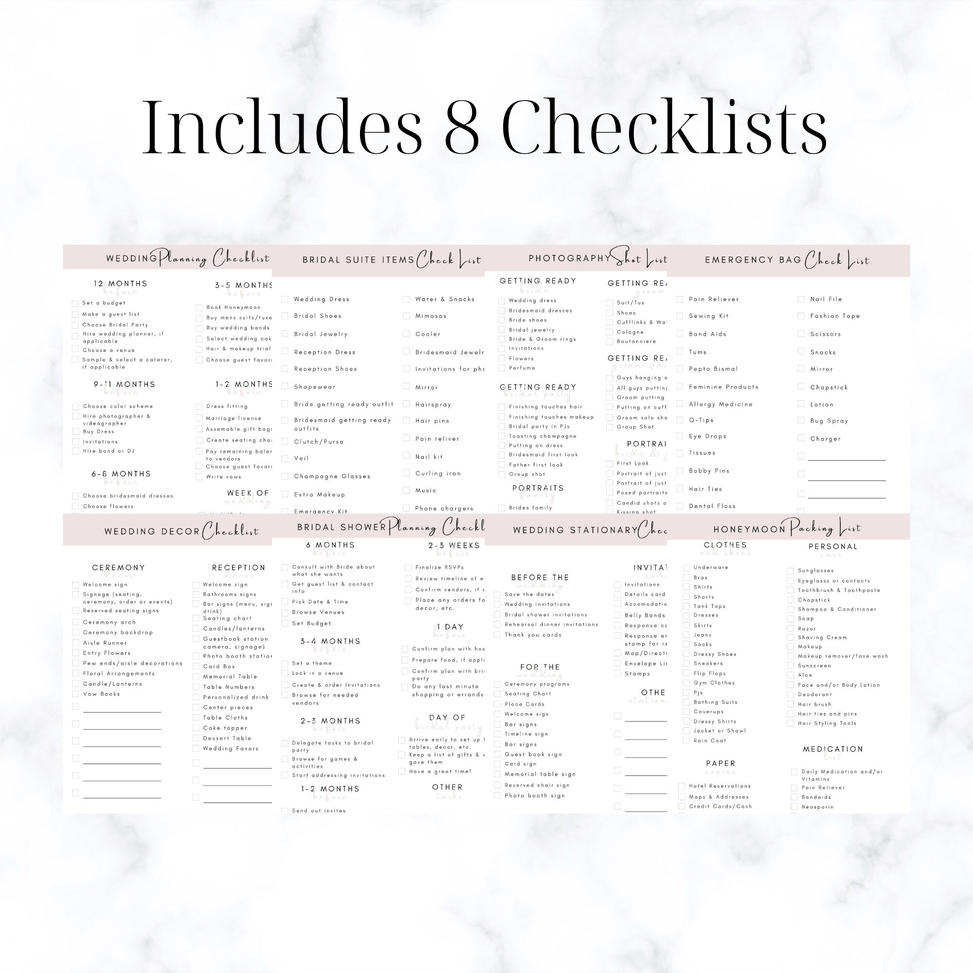 Wedding Planner Book Wedding Planning Checklist Wedding - Etsy