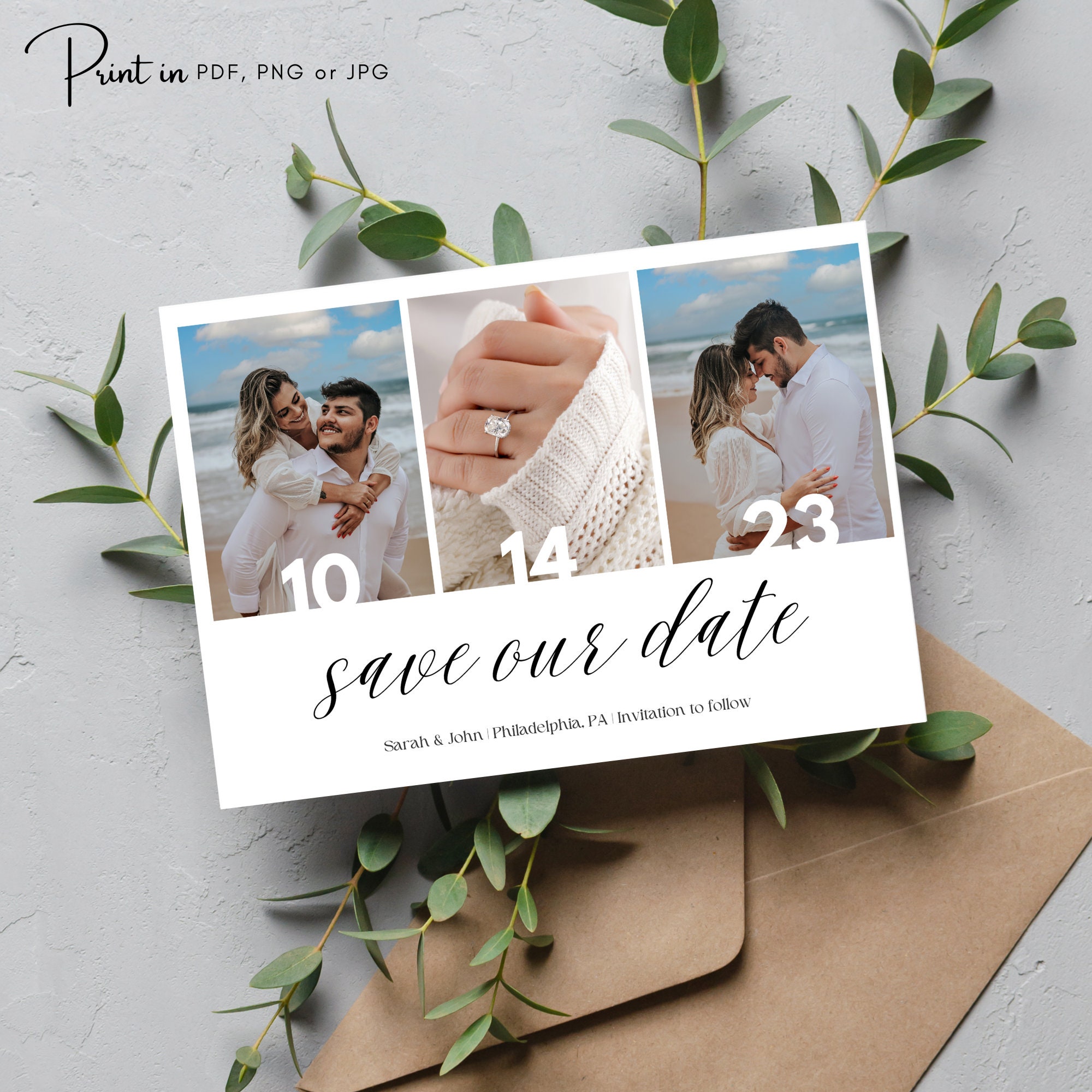 Save the Date Card Template, Printable Save the Date, Save the Date ...