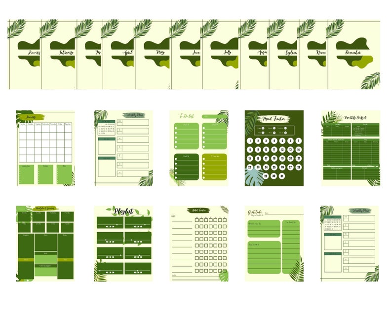 Green Aesthetic Digital Planner - Etsy