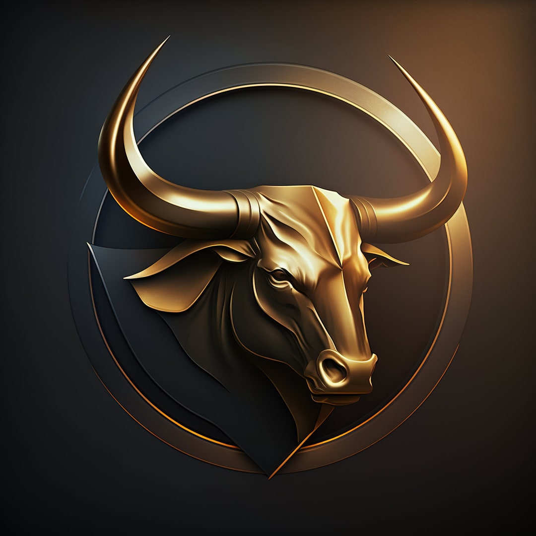 Logotipo de Golden Bull SVG PNG Potente símbolo de negocio Diseño de ...