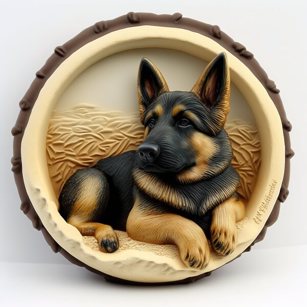 German Shepherd Logo - Etsy