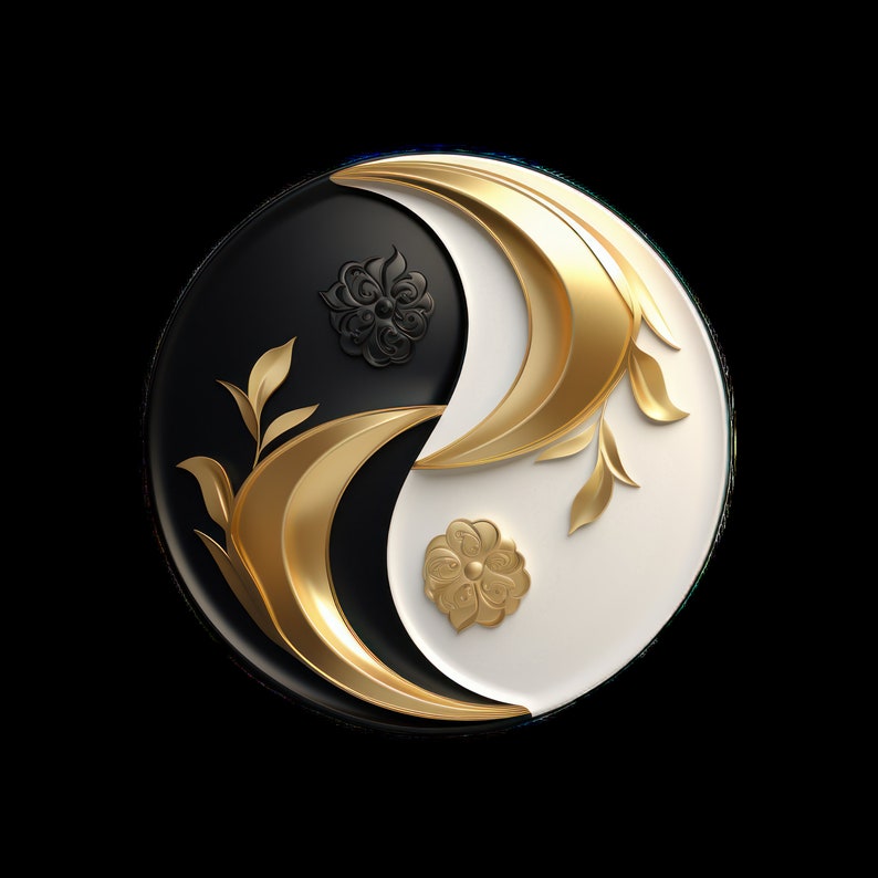 Ancient Yin-yang Symbol Logo Harmonize Your Brand With HD Realistic 3D ...