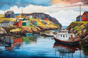 Newfoundland Shore Mussels Watercolour Painting Fine Art Print New Finn