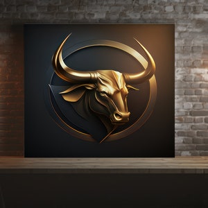 Golden Bull Logo SVG PNG Powerful Business Symbol Iconic Wealth Design ...