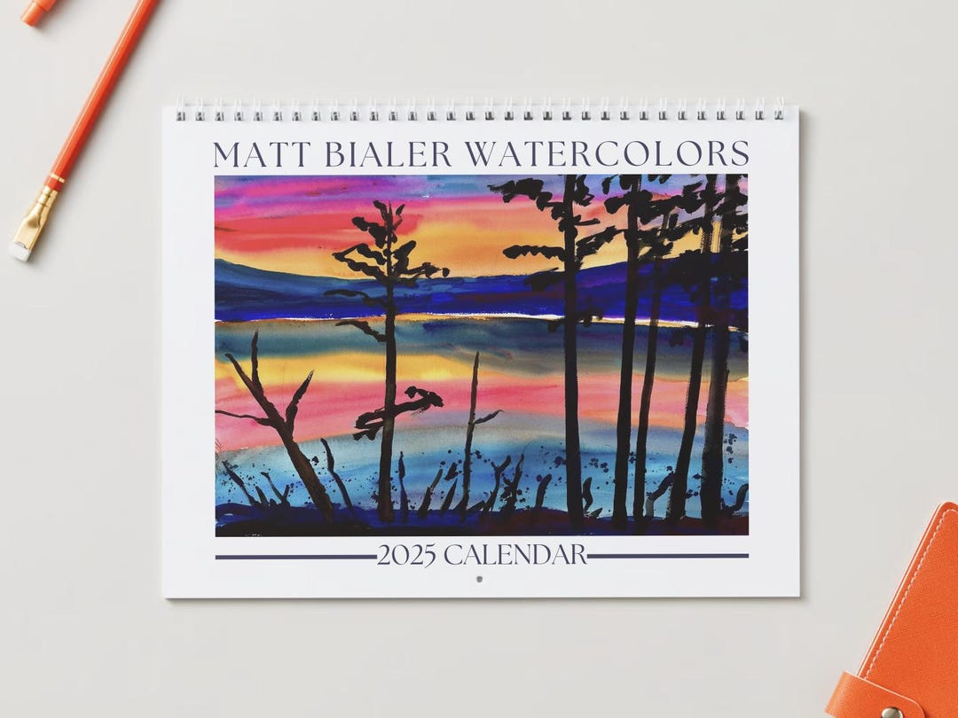 2025 Watercolors Calendar *NEW* | 11 X 8.5in Matt Bialer Watercolors 26 ...