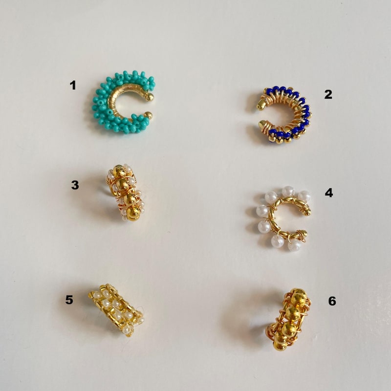 Blue Ear Cuff - Etsy