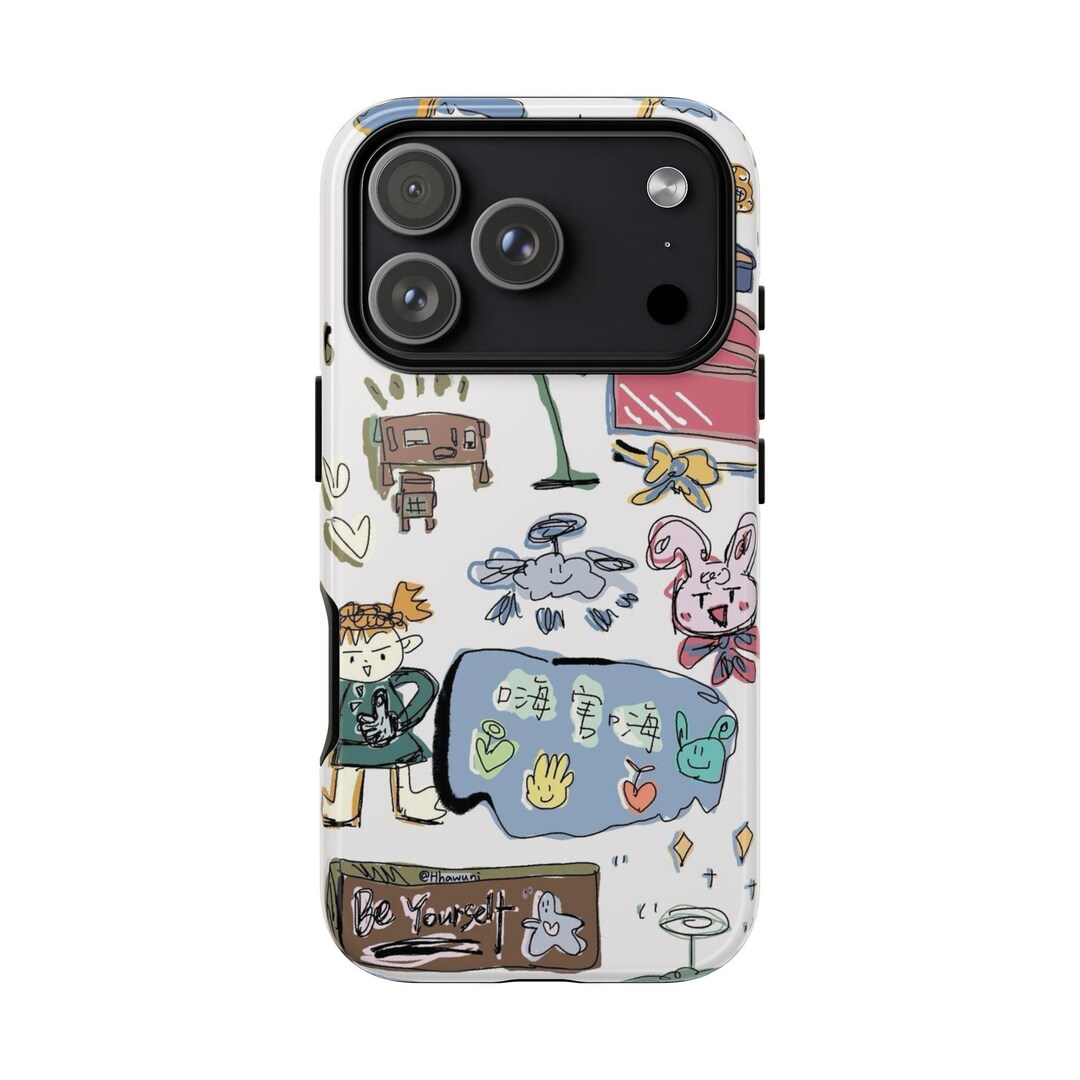 Whimsical Doodle Art Phone Case | Sketchbook Style - Etsy