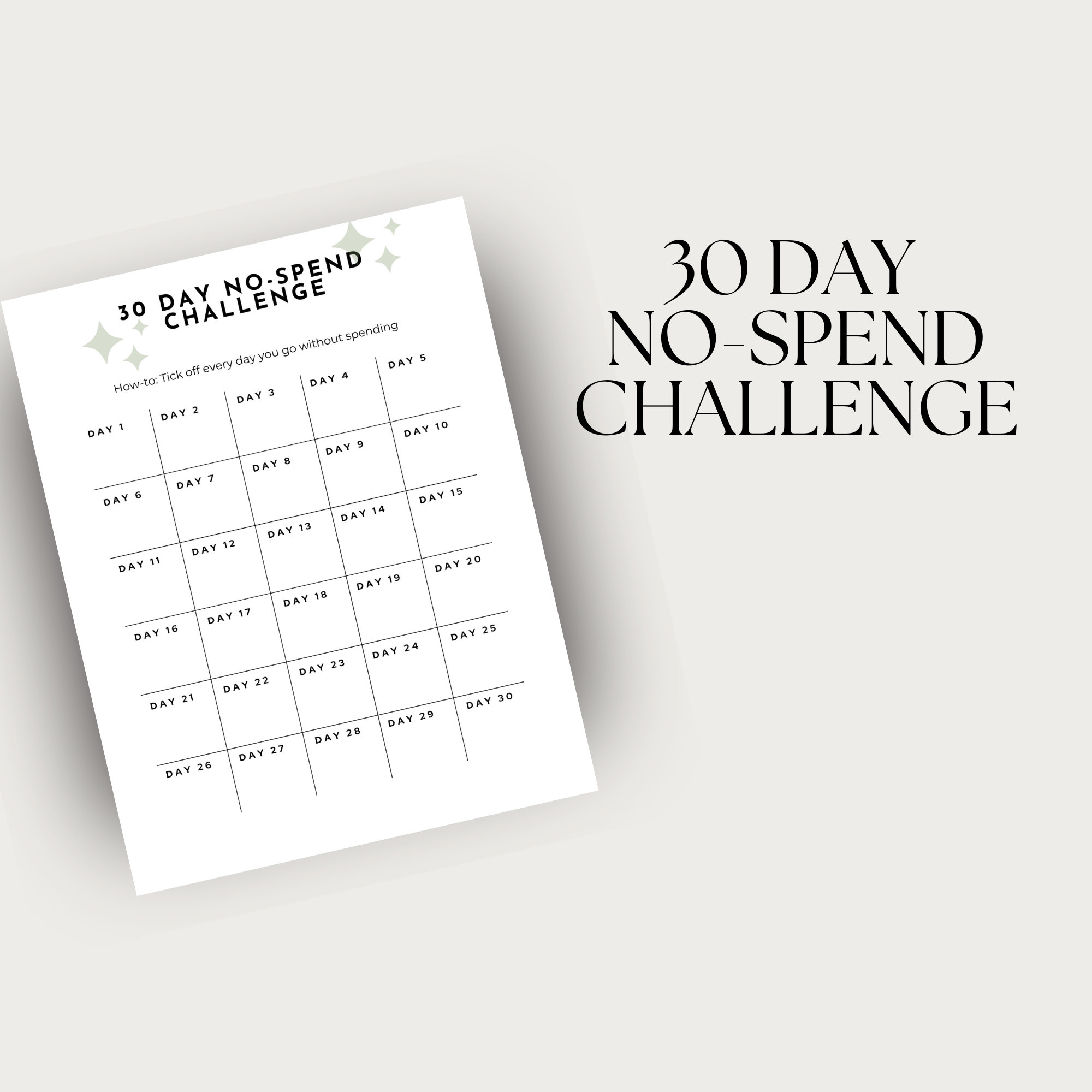 Savings Challenge and Tracker Templates 30 Day and 52 Week Financial ...