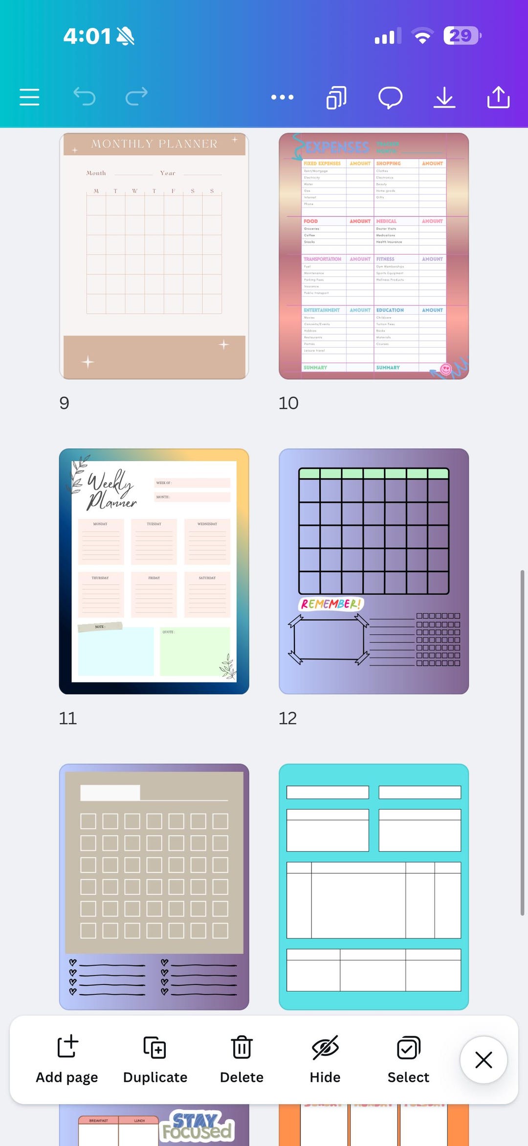 Digital Planner Template Link - Etsy