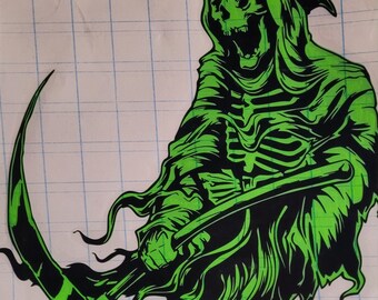 Grim Reaper Decal Skull Decal Skull Sticker Grim Reaper Hood - Etsy