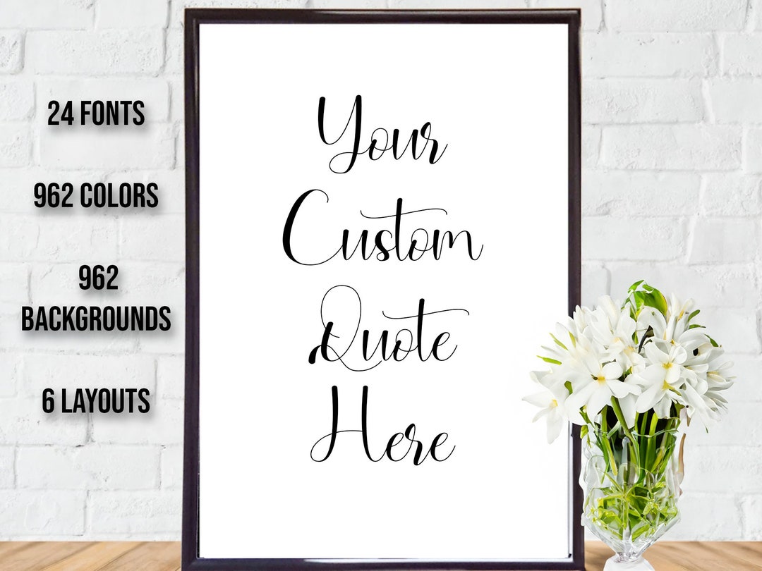 Custom Poster, Downloadable Custom Quote Print, Custom Poster Print ...