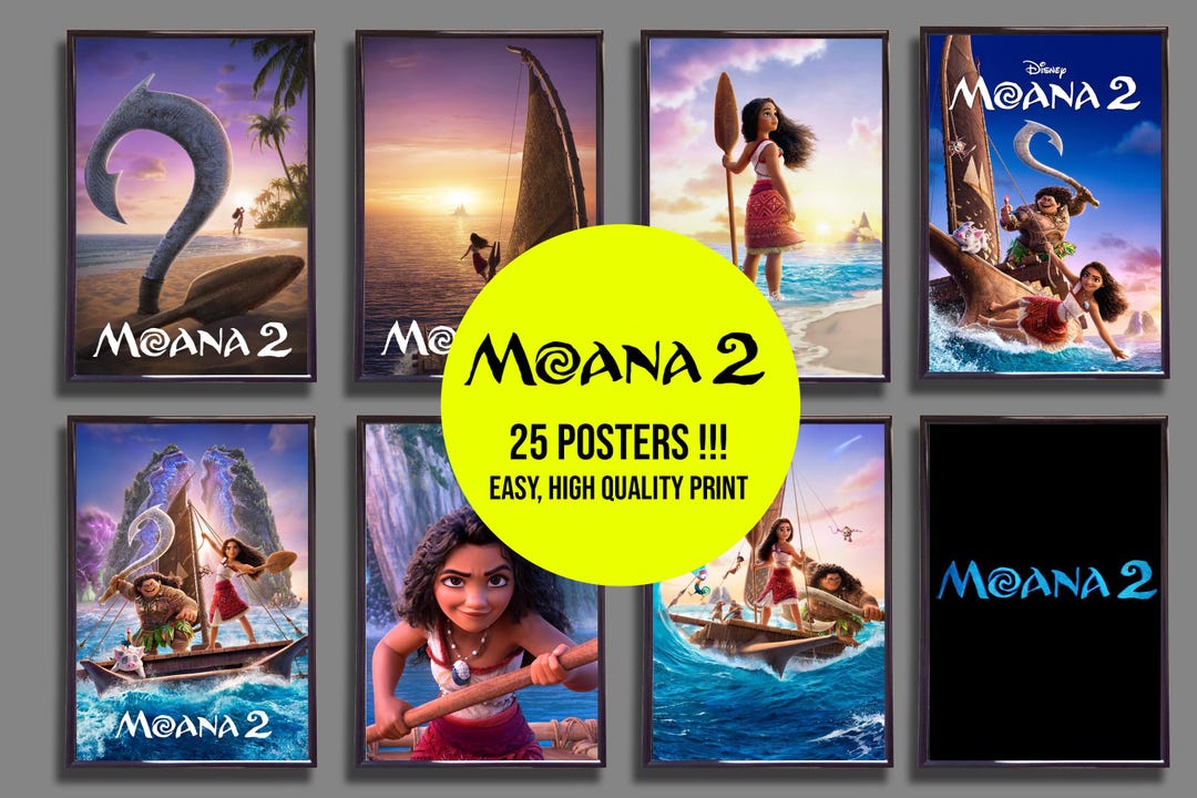 Moana 2 Collection, 2024 Movie Print Bundle, Digital Prints, Merch ...