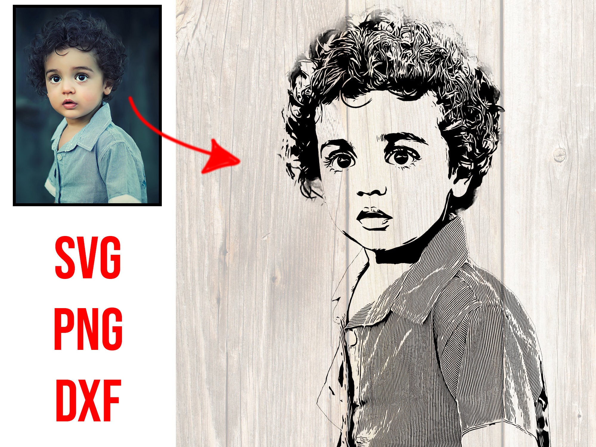 Convert Photo To Svg Cut File Custom Svg Portrait Face Svg Converted