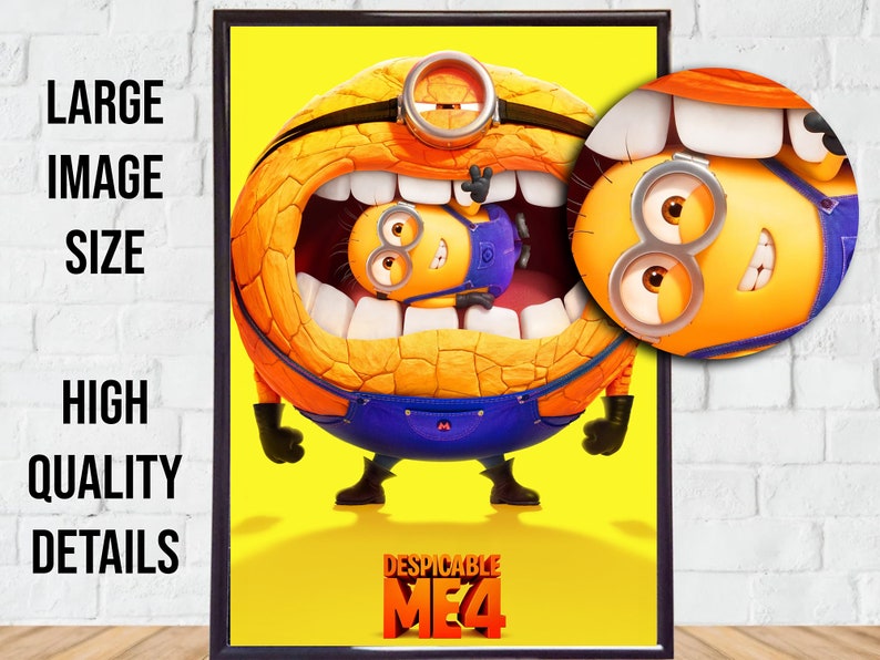 Despicable Me 4 Poster & PNG Bundle, Despicable Me 4 Png's, Print ...