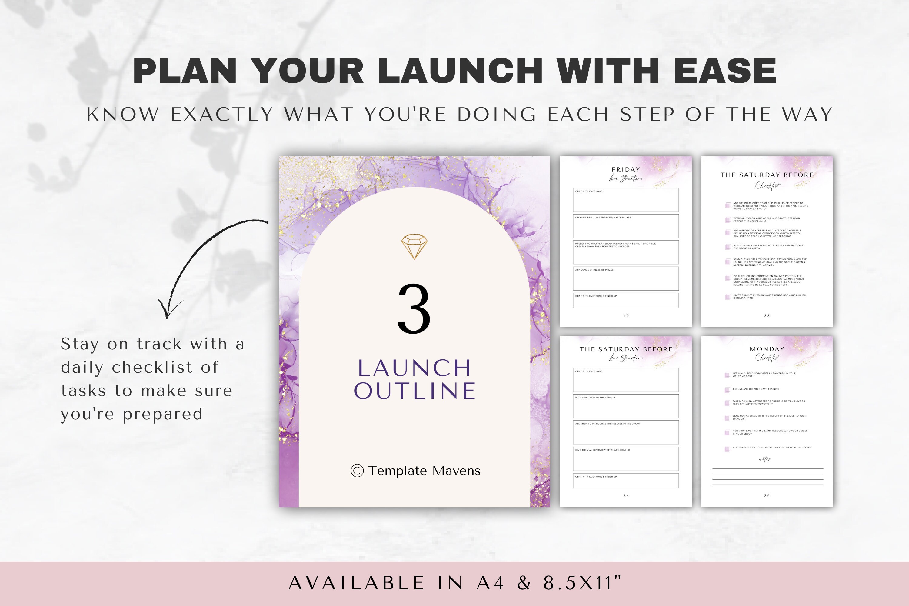 Course Creator Launch Planner | Printable Online Course Planner | Online Course Launch Planner ...