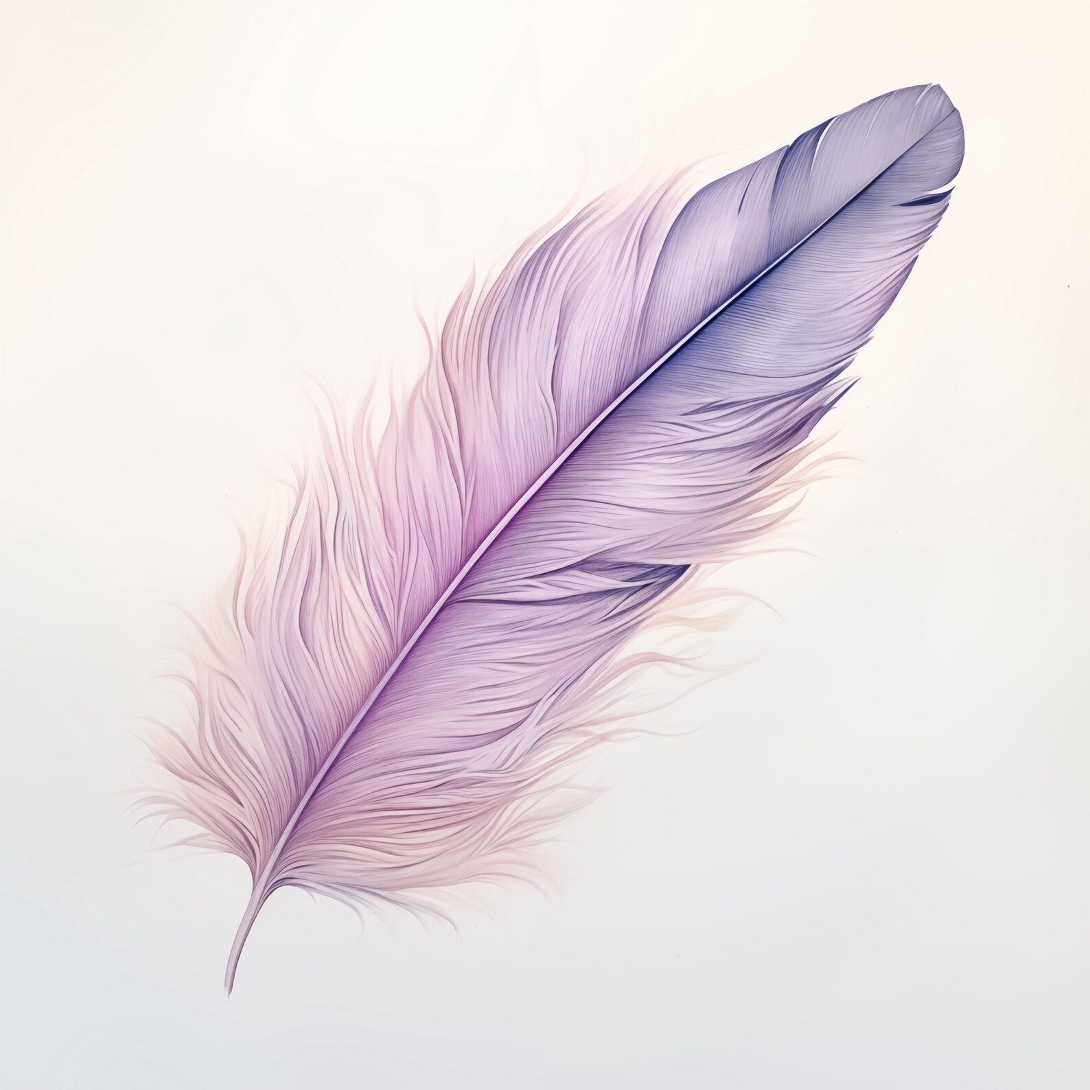 Purple Feather Illustration, Wall Art, Digital Download - Etsy