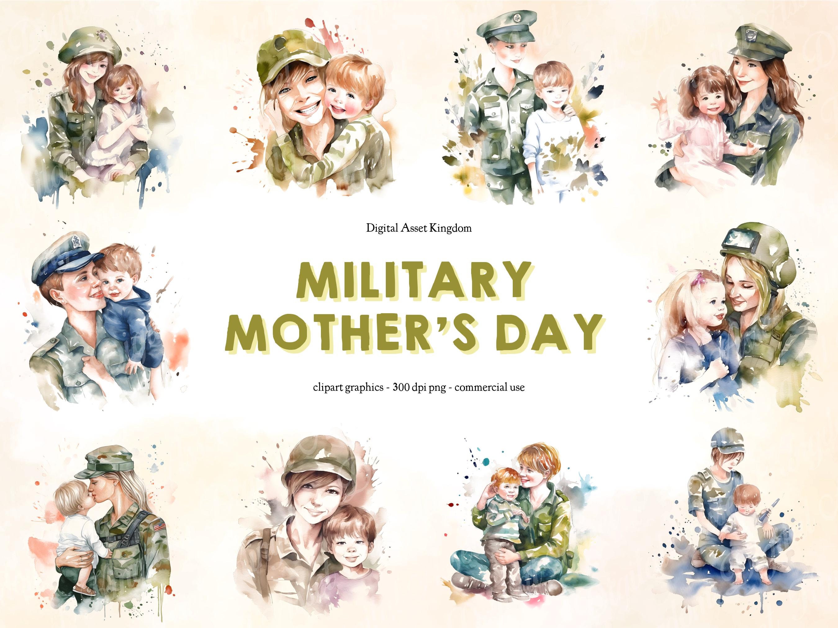 Military Mother's Day Clipart 12 High Quality Pngs for - Etsy