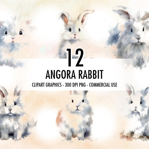 Rabbit Clip Art - Etsy