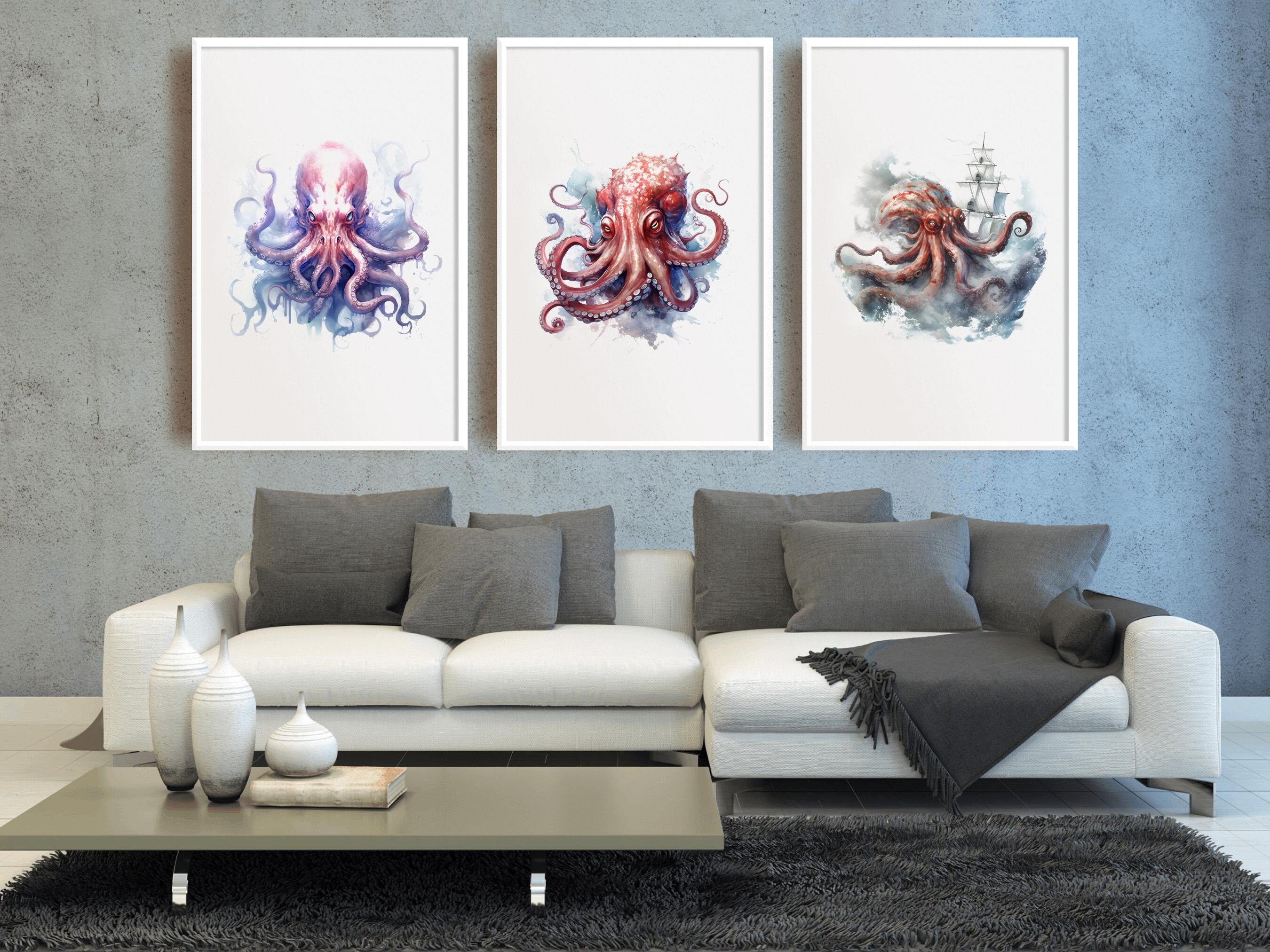 12 Kraken PNG Clipart Bundle Watercolor Kraken Tentacle - Etsy