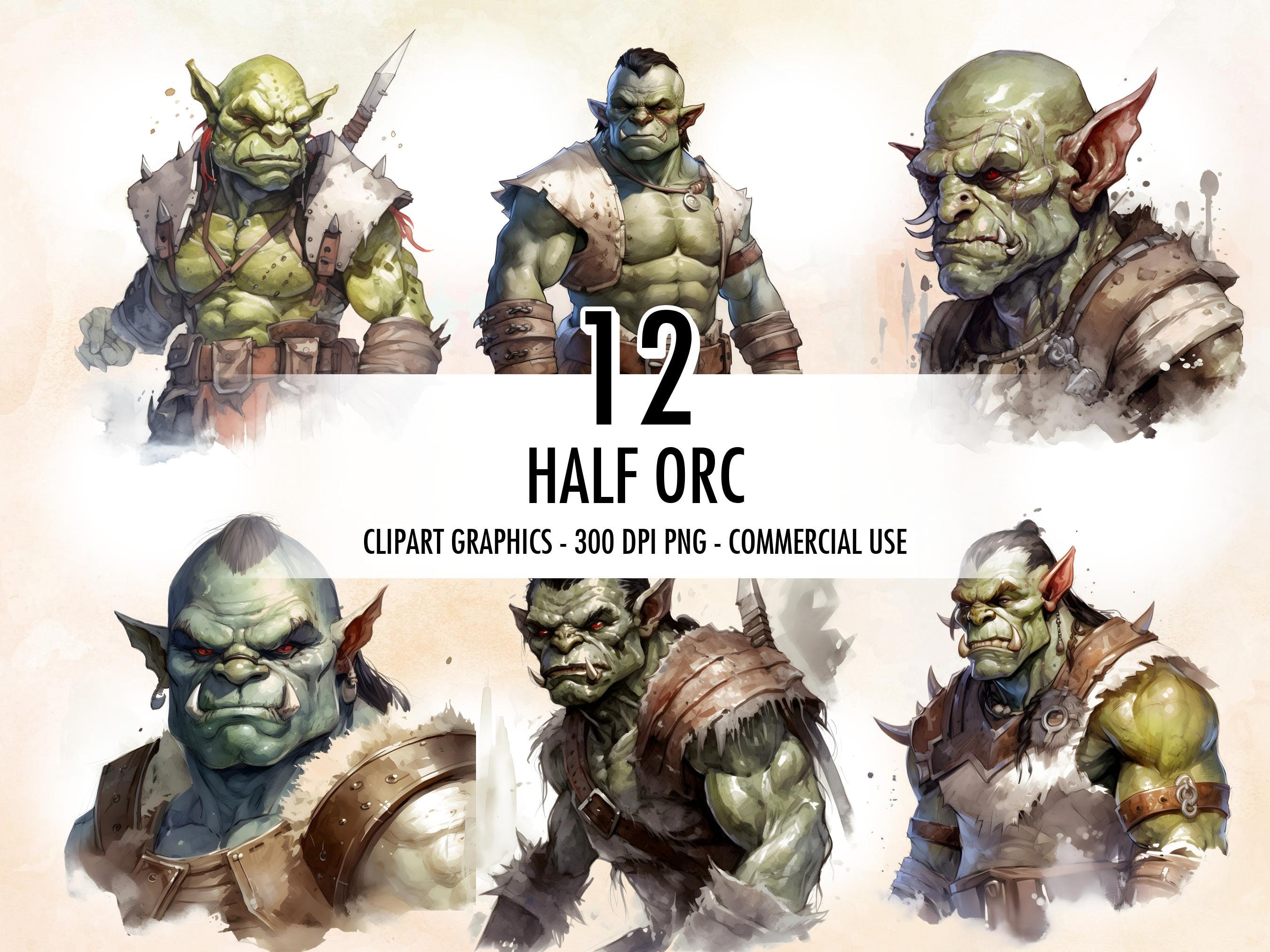 Half Orc PNG Watercolor Half Orc Clipart Dnd Clipart - Etsy Hong Kong