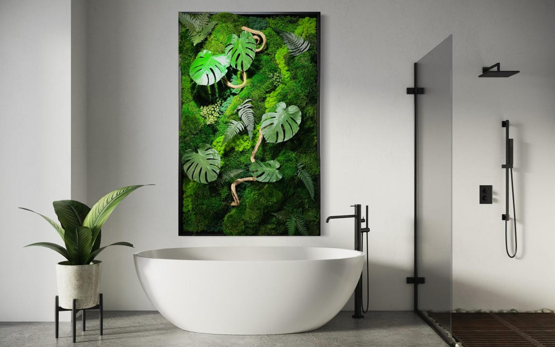 Preserved Moss Terrarium: Vertical Rainforest Wall Art by James Ammann ...