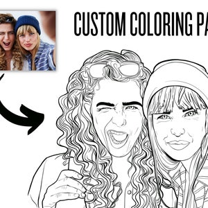 Custom Coloring Page, Personalized Coloring Page From Photo ...