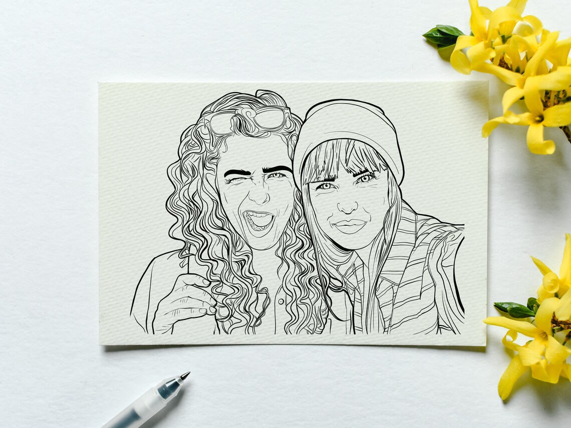 Custom Coloring Page, Personalized Coloring Page From Photo ...