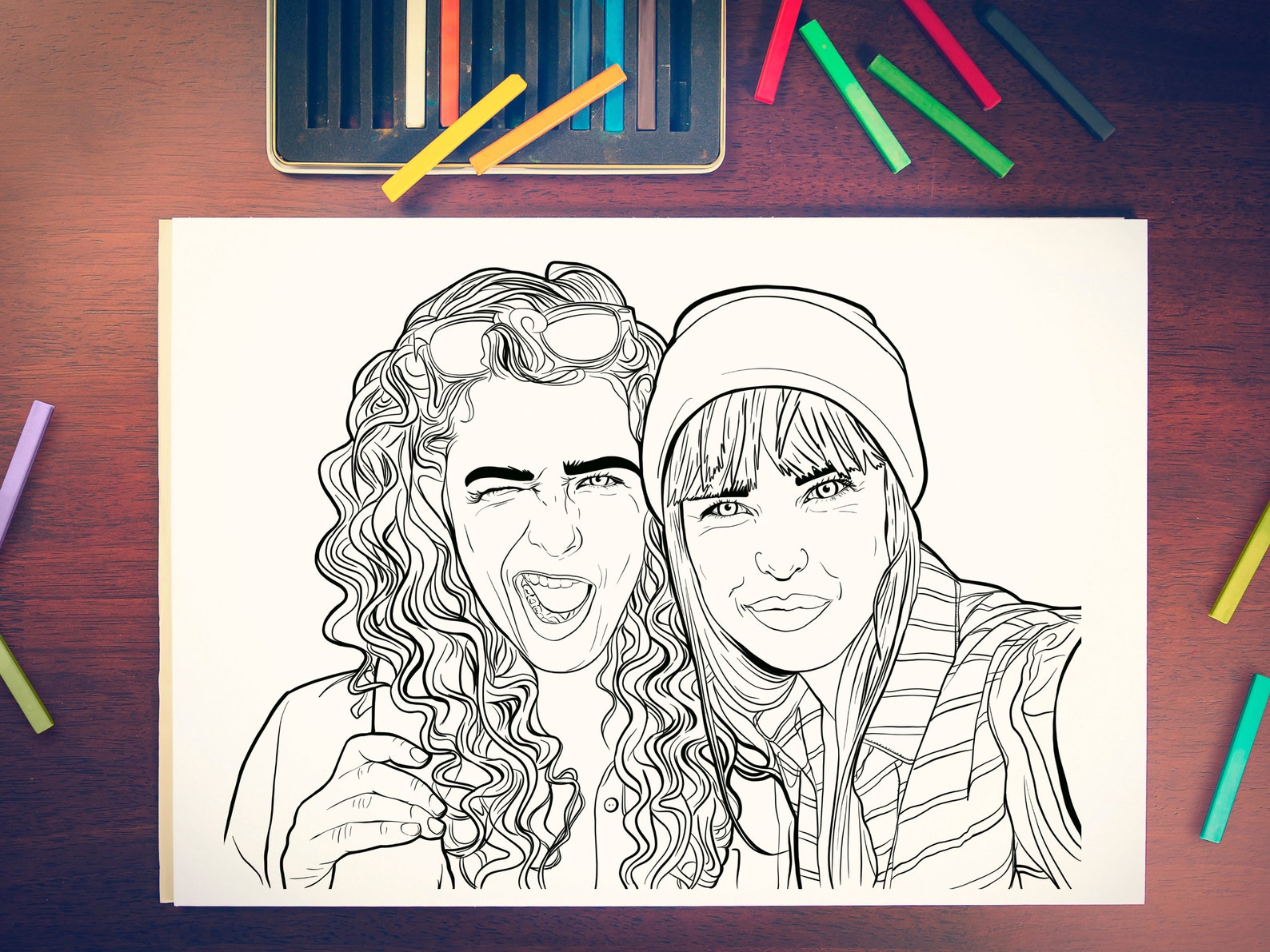 Custom Coloring Page, Personalized Coloring Page From Photo ...