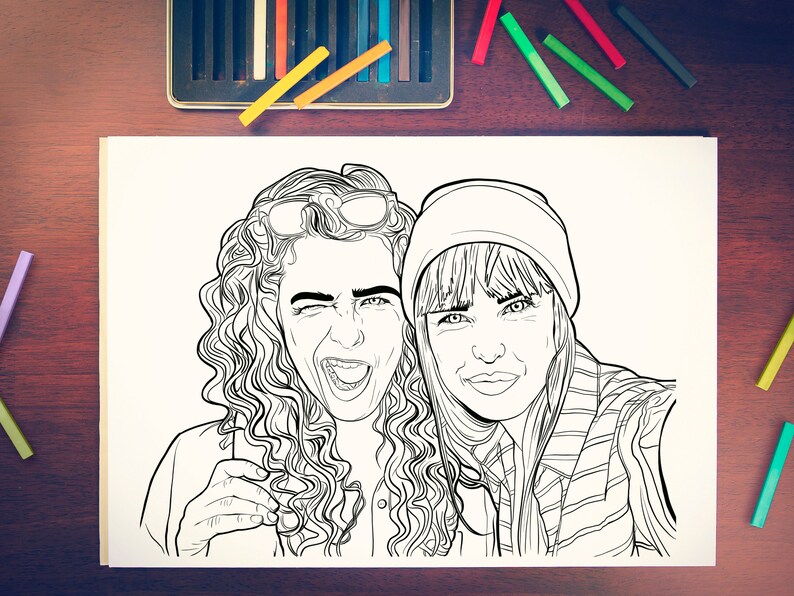 Custom Coloring Page, Personalized Coloring Page From Photo ...