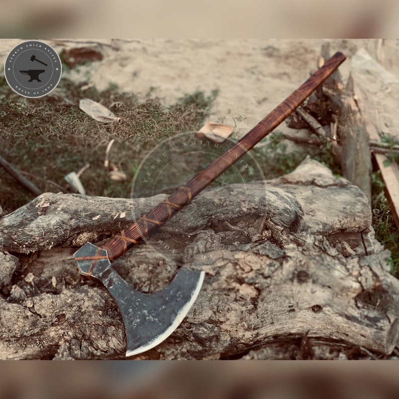 Two-handed Berserker Axe MODEL-2, Ragnar Felling Axe, Viking Axe, Large ...
