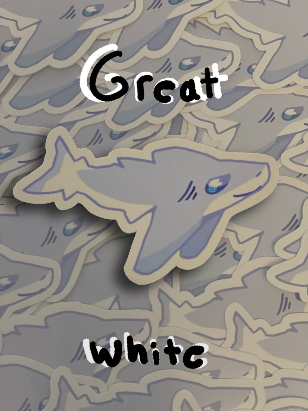 Great White Shark Sticker - Etsy