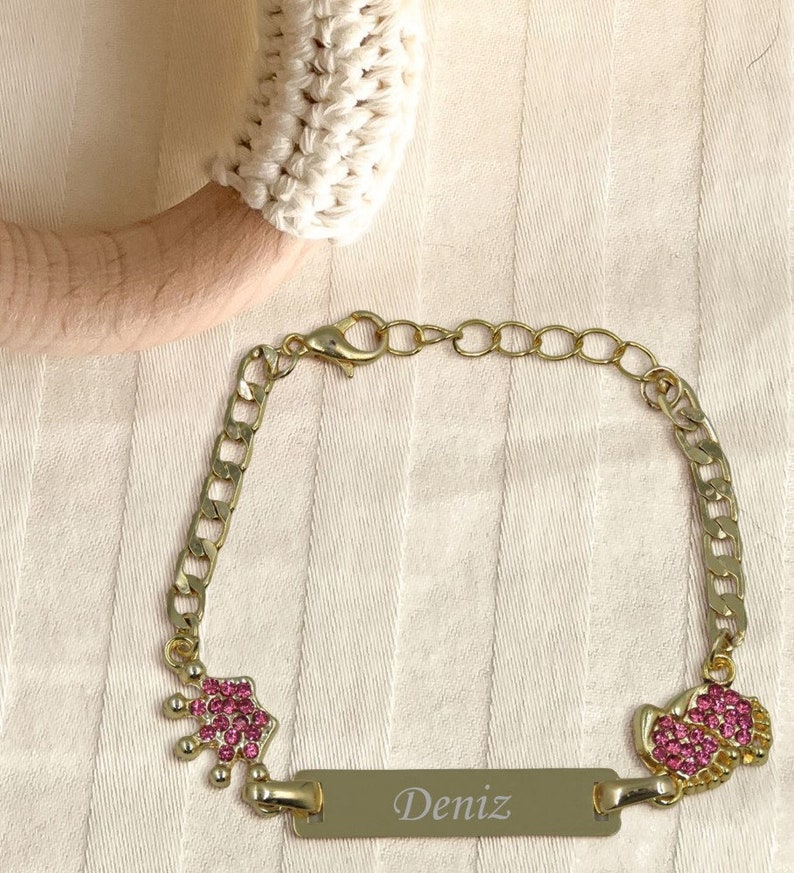 Personalized Name Pink Baby Body Bodysuit and Baby Girl Tag Gift Set - Etsy