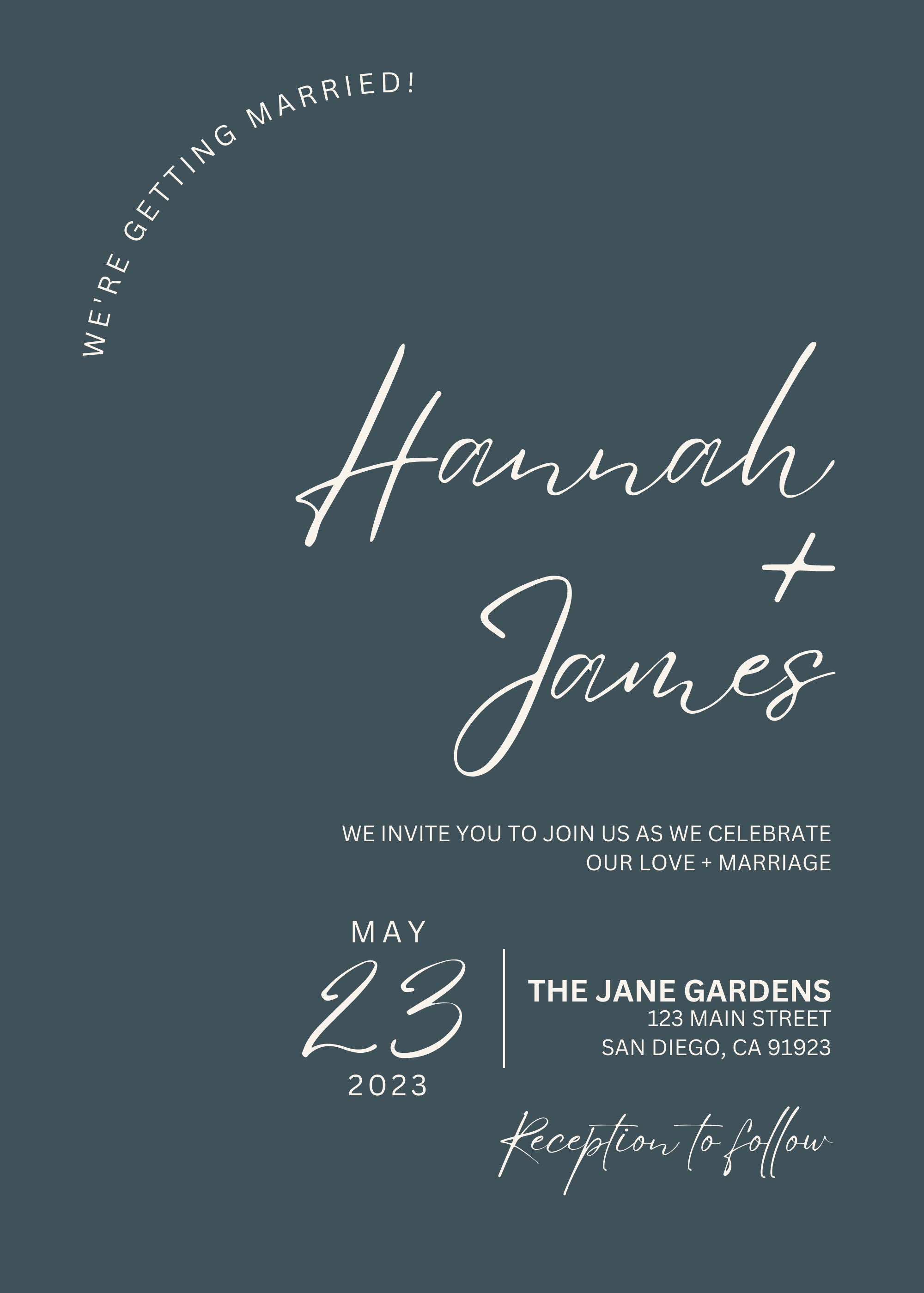 Custom Elegant Wedding Invitation Templates - Etsy