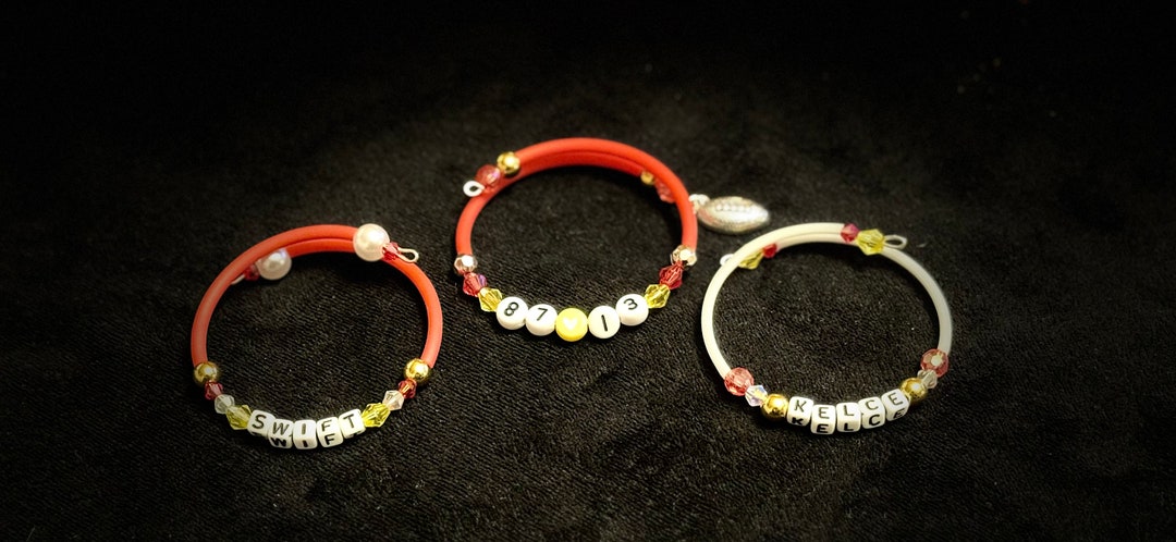 Kansas City Chiefs Super Bowl Champions Memory Wire Bracelets Taylor ...