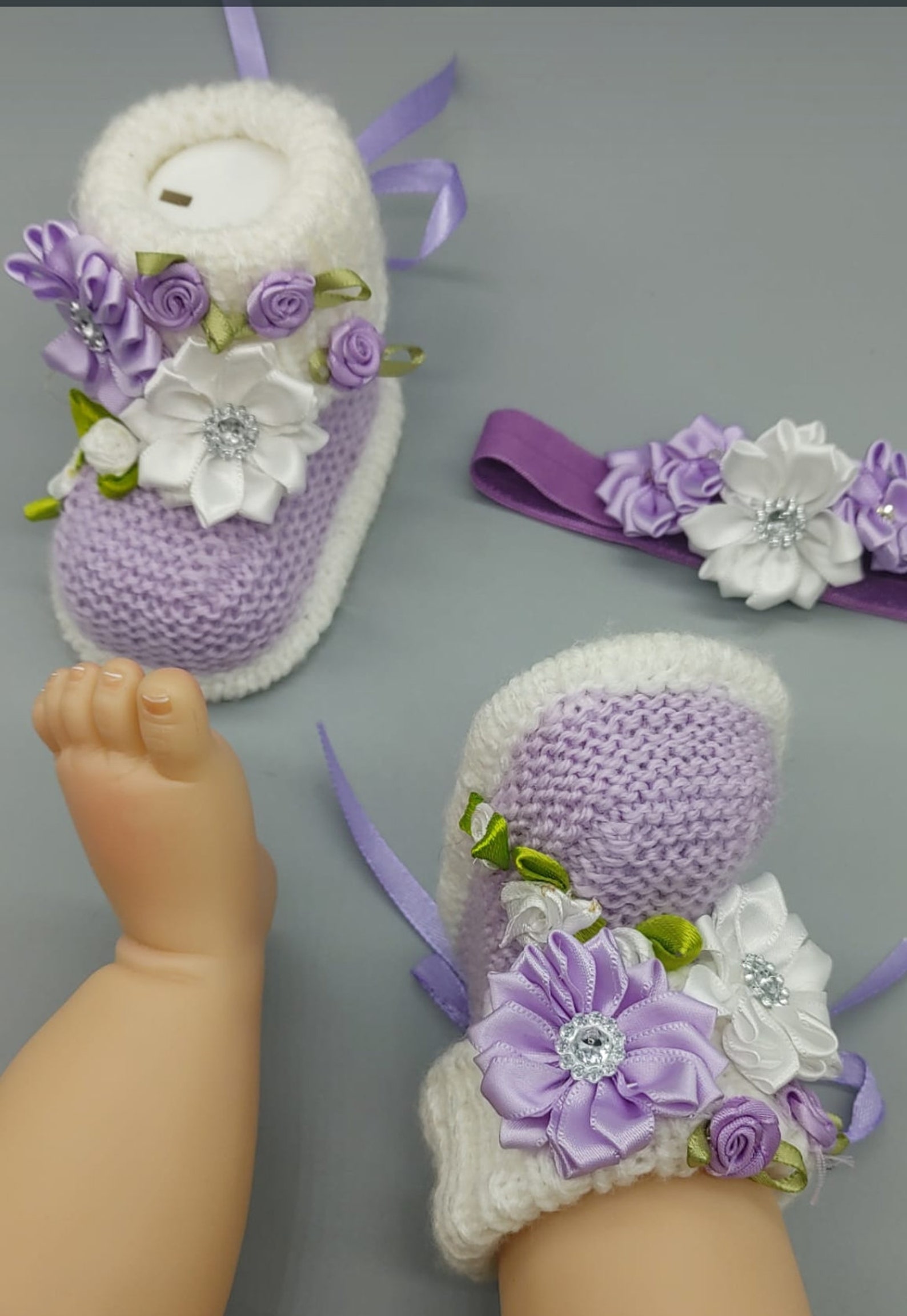 Baby Booties. Handknitted and Ready to Ship. Perfect Gift for New Born ...