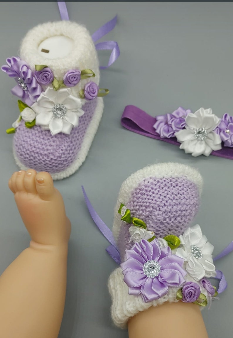 Baby Booties. Handknitted and Ready to Ship. Perfect Gift for New Born ...