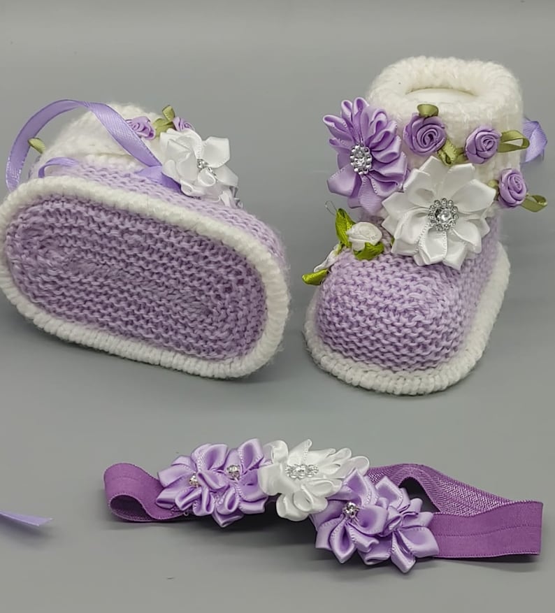 Baby Booties. Handknitted and Ready to Ship. Perfect Gift for New Born ...