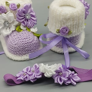 Baby Booties. Handknitted and Ready to Ship. Perfect Gift for New Born ...